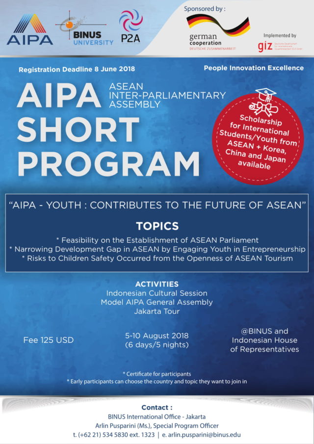 Short Program “AIPA – YOUTH : Contributes to the future of ASEAN ...